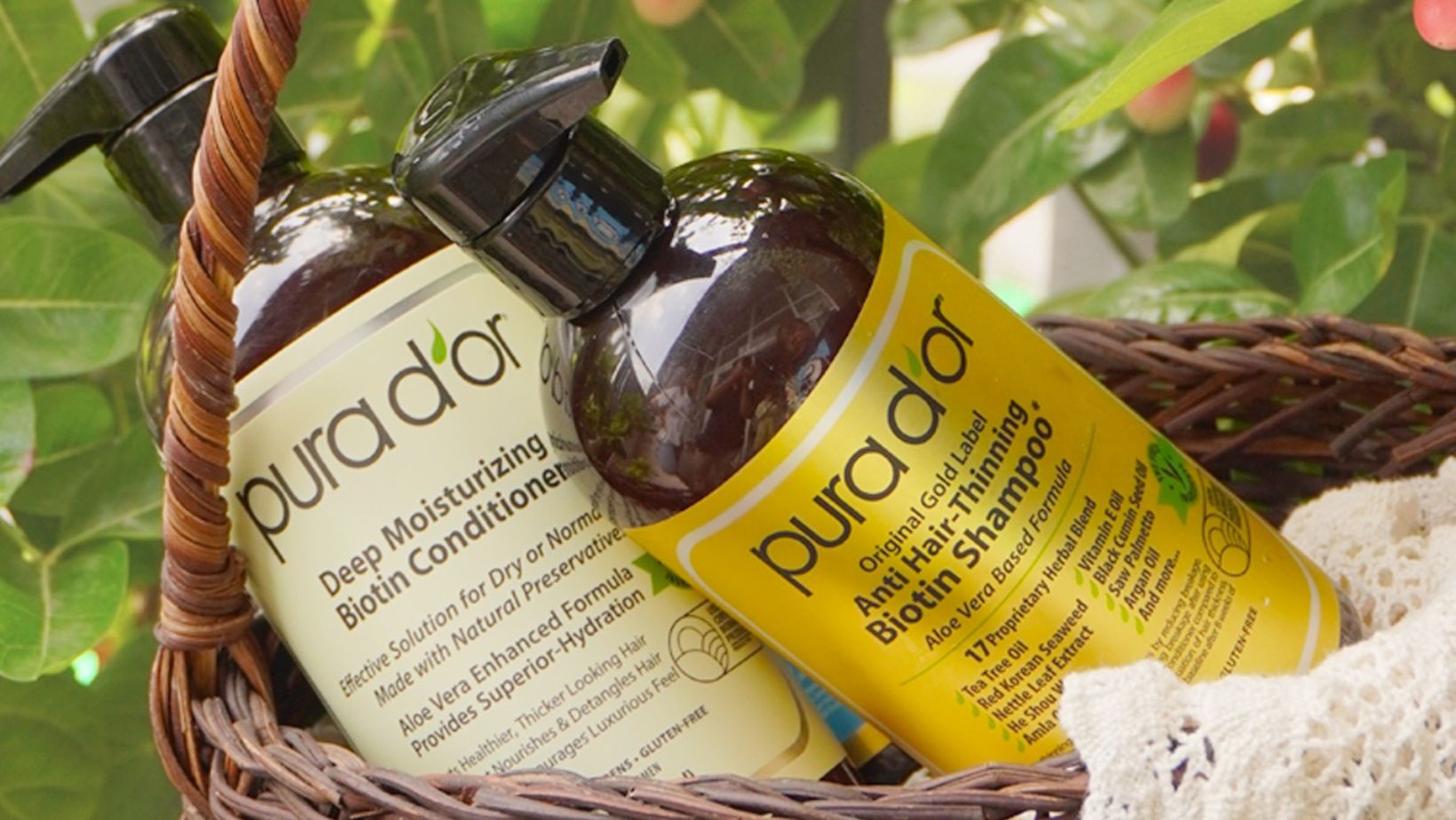 Bộ Gội Xả Biotin PURA D'OR Original Gold Label