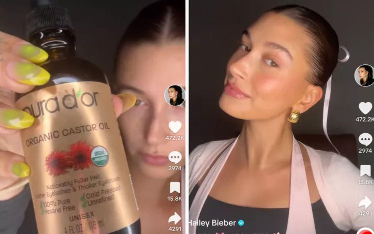 Hailey Bieber Tạo Kiểu Búi Tóc Hoàn Hảo Với Dầu Castor Pura D’or
