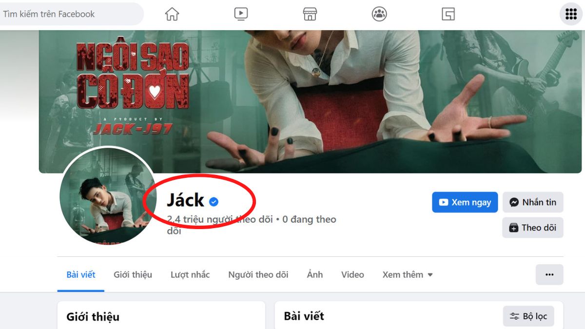 Fanpage của Jack bất ngờ đổi tên thành 'Jáck'