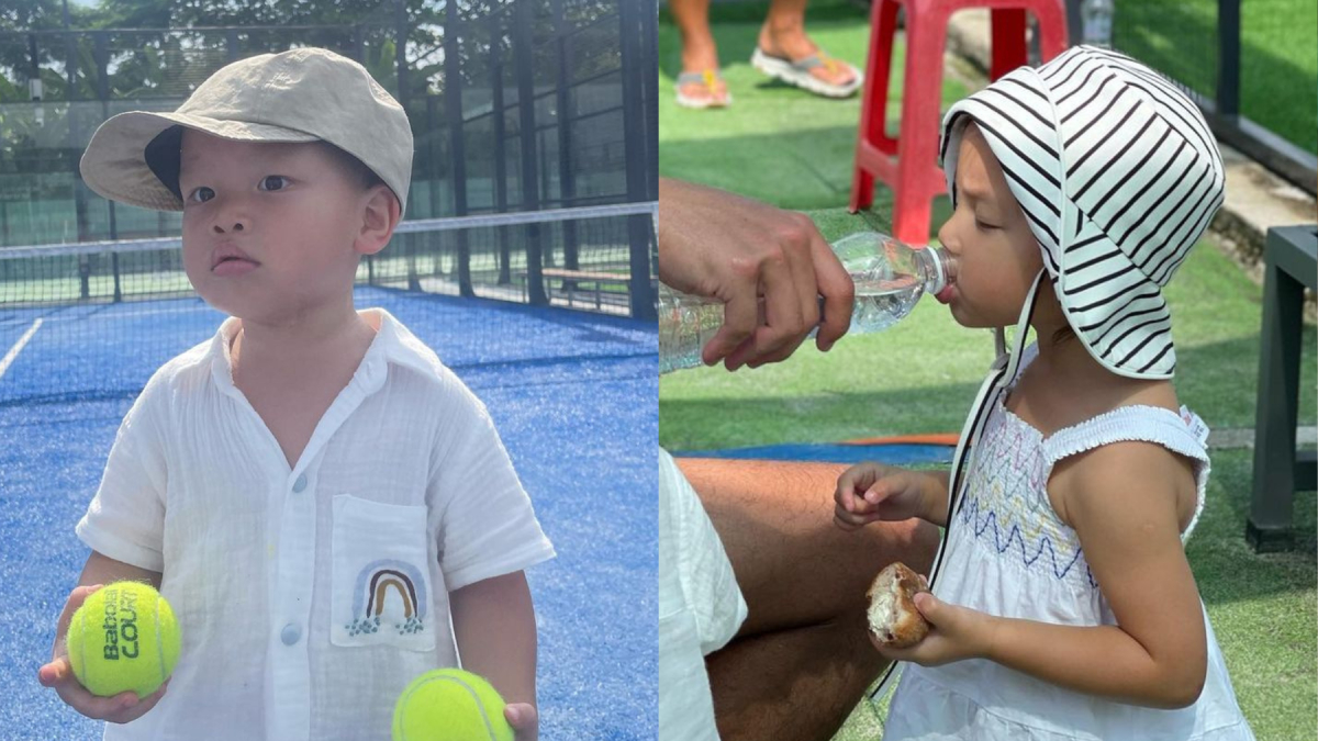 Leon - Lisa đi cổ vũ ba thi đấu tennis: Hò reo, phơi nắng đến khát khô ...